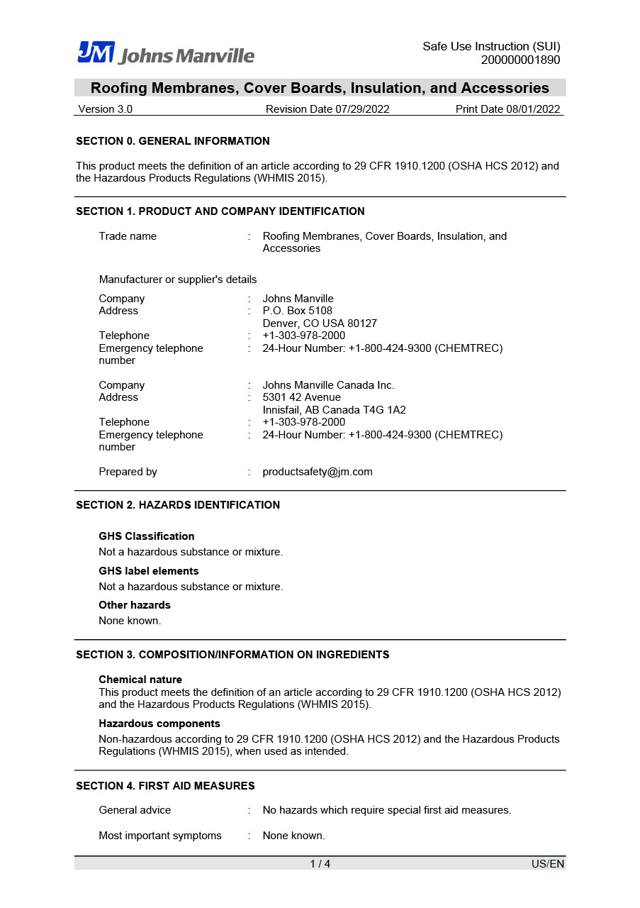 perlite insulation data sheet