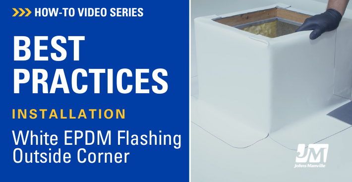 JM White EPDM Peel and Stick Inside/Outside Corners | Johns Manville