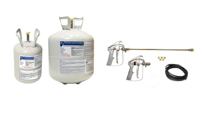 JM All Season Sprayable Bonding Adhesive, Accessories, and Flush ...