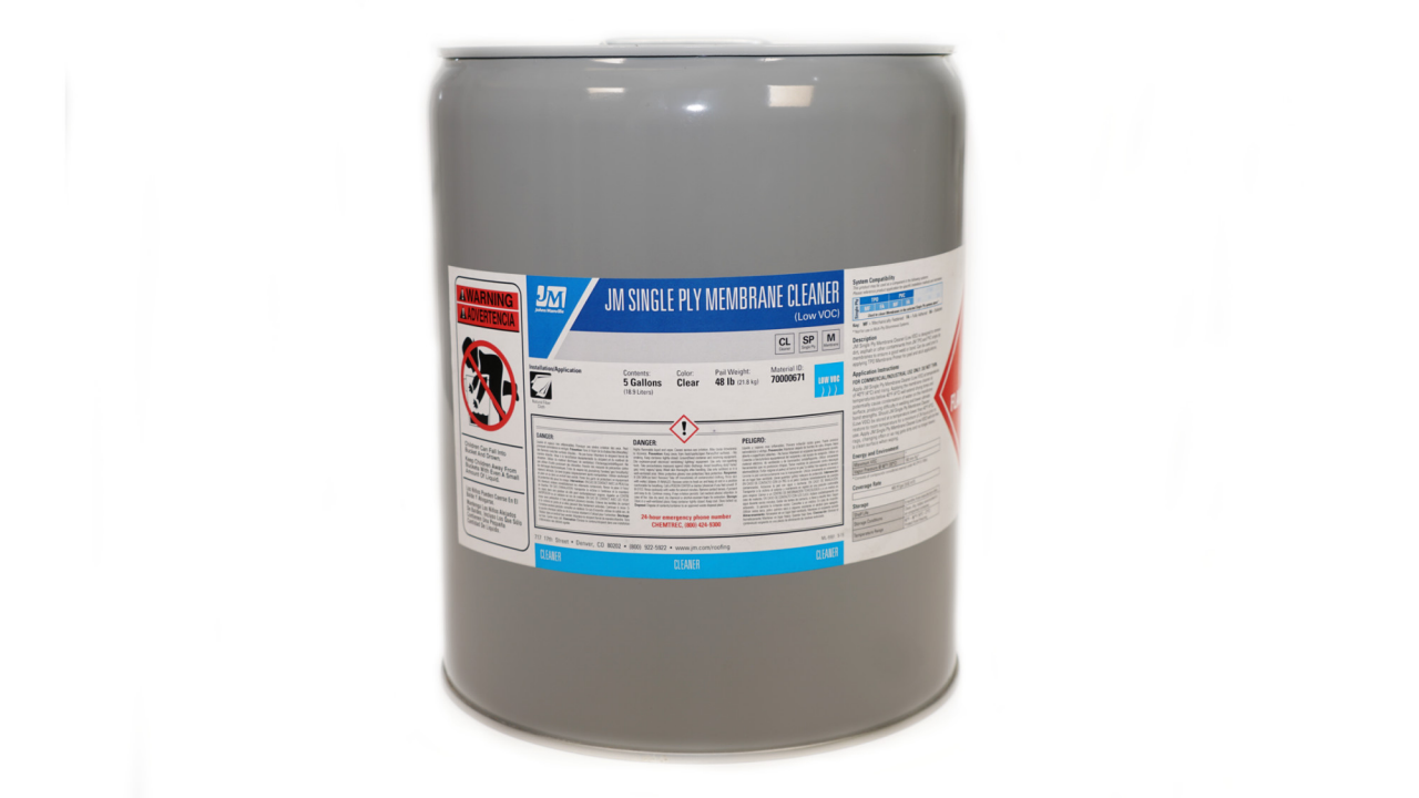 JM Single Ply Membrane Cleaner - Low VOC | Johns Manville