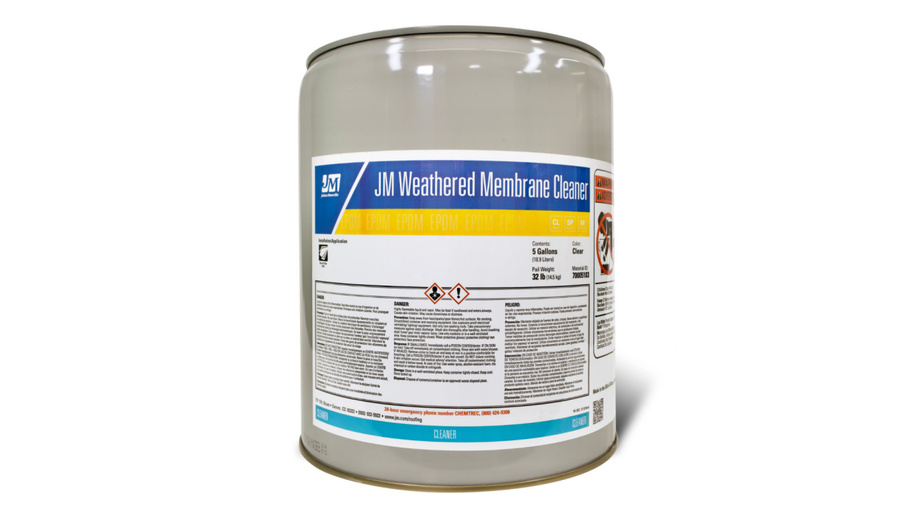 JM Weathered Membrane Cleaner | Johns Manville